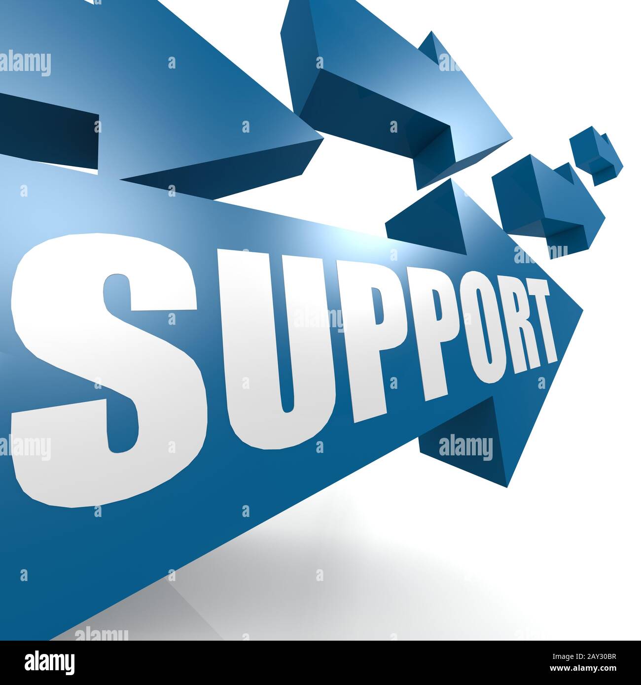 Support arrow in blue Stock Photo - Alamy