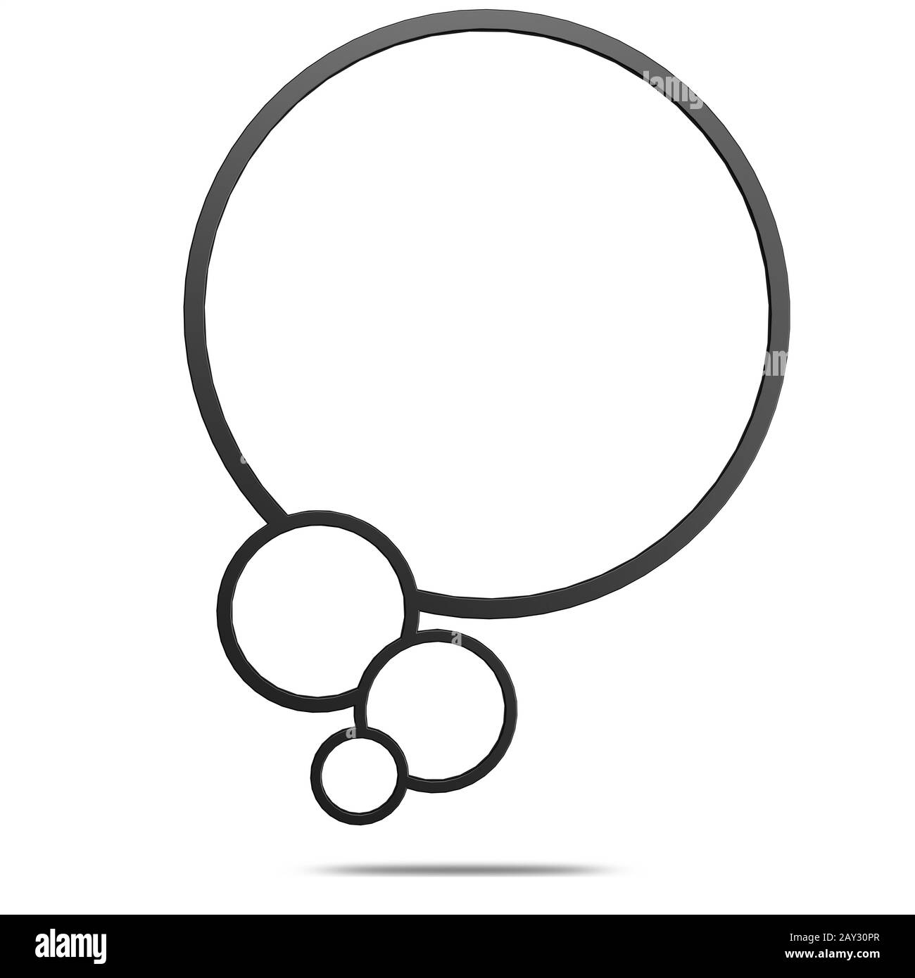 Blank white round speech Black and White Stock Photos & Images - Alamy