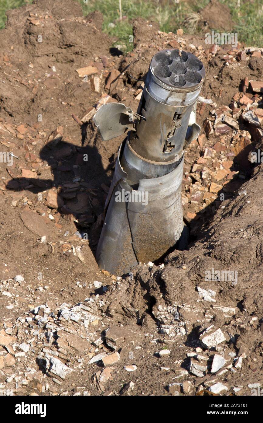 Projectile multiple rocket launchers Grad stuck near the Saur-Grave ...