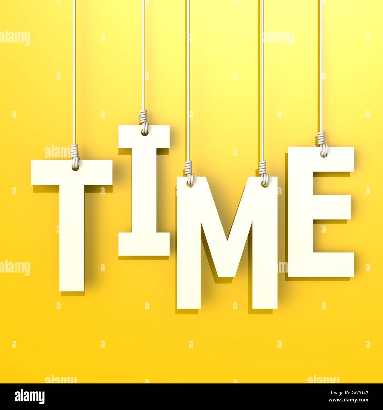 Time word in yellow background Stock Photo - Alamy