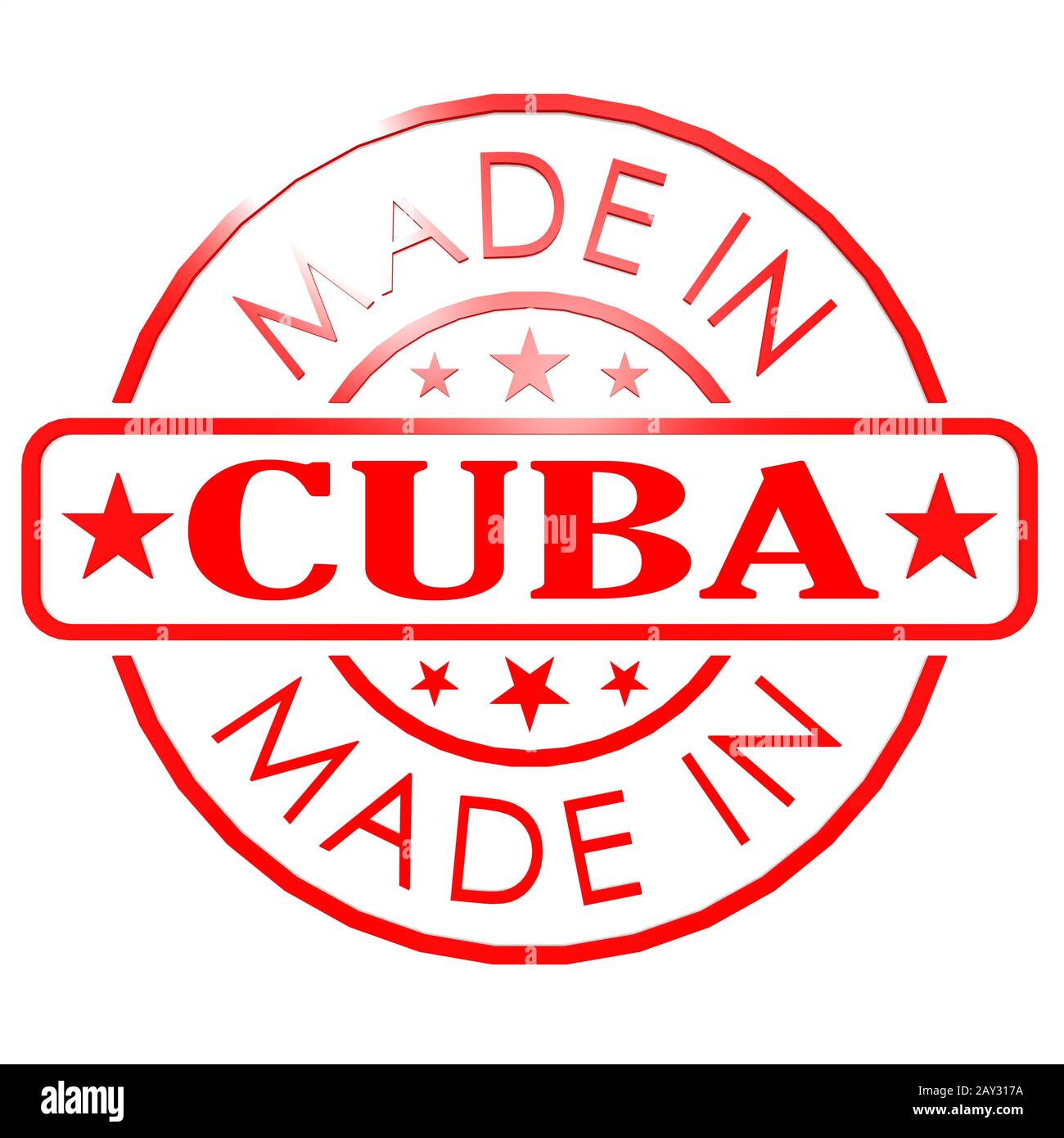 Made in Cuba red seal Stock Photo - Alamy