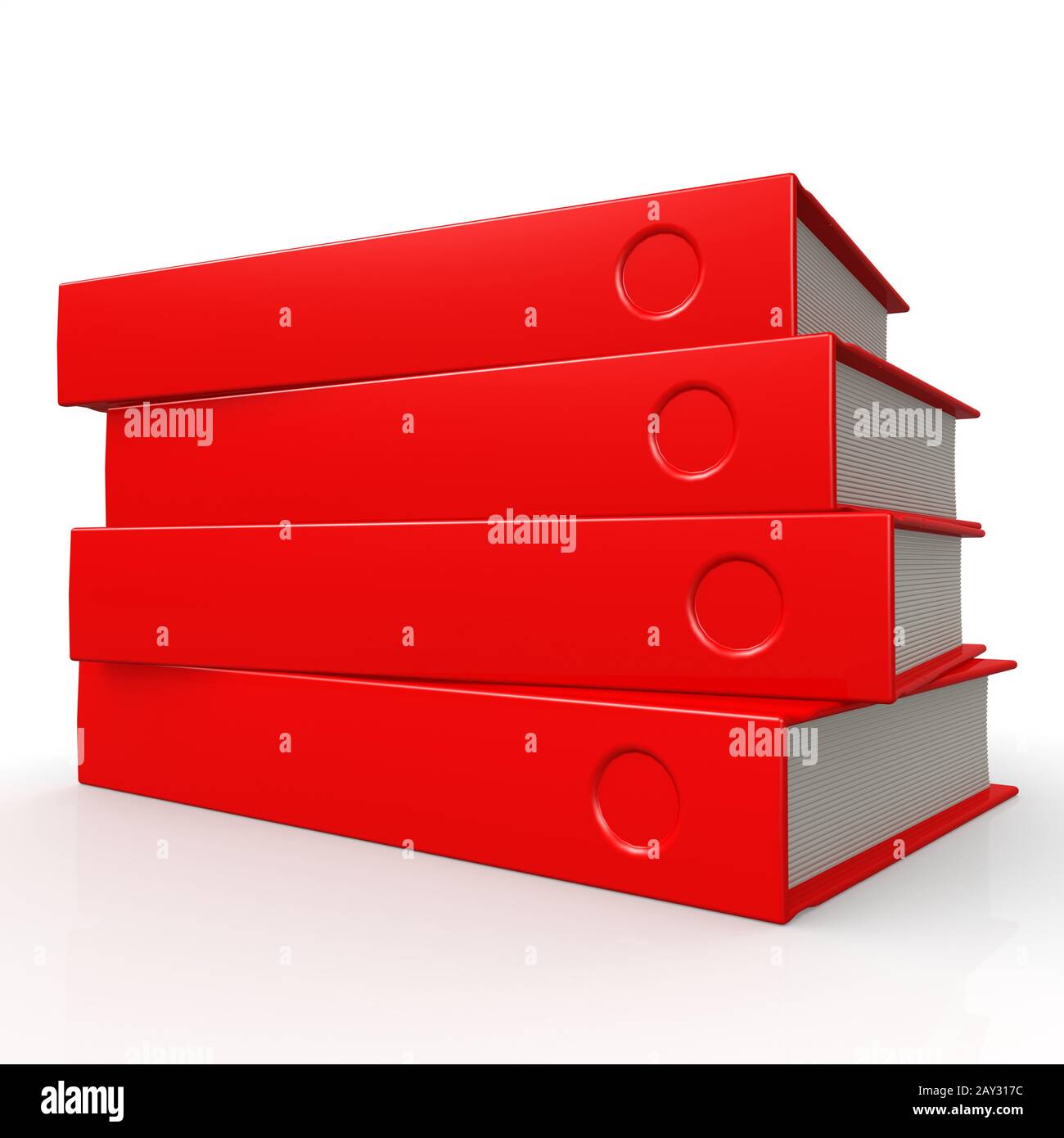 Four red books Stock Photo - Alamy
