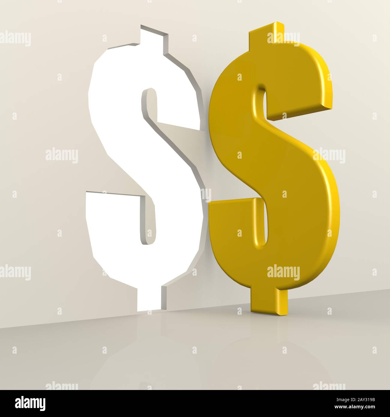 Yellow dollar sign Stock Photo - Alamy