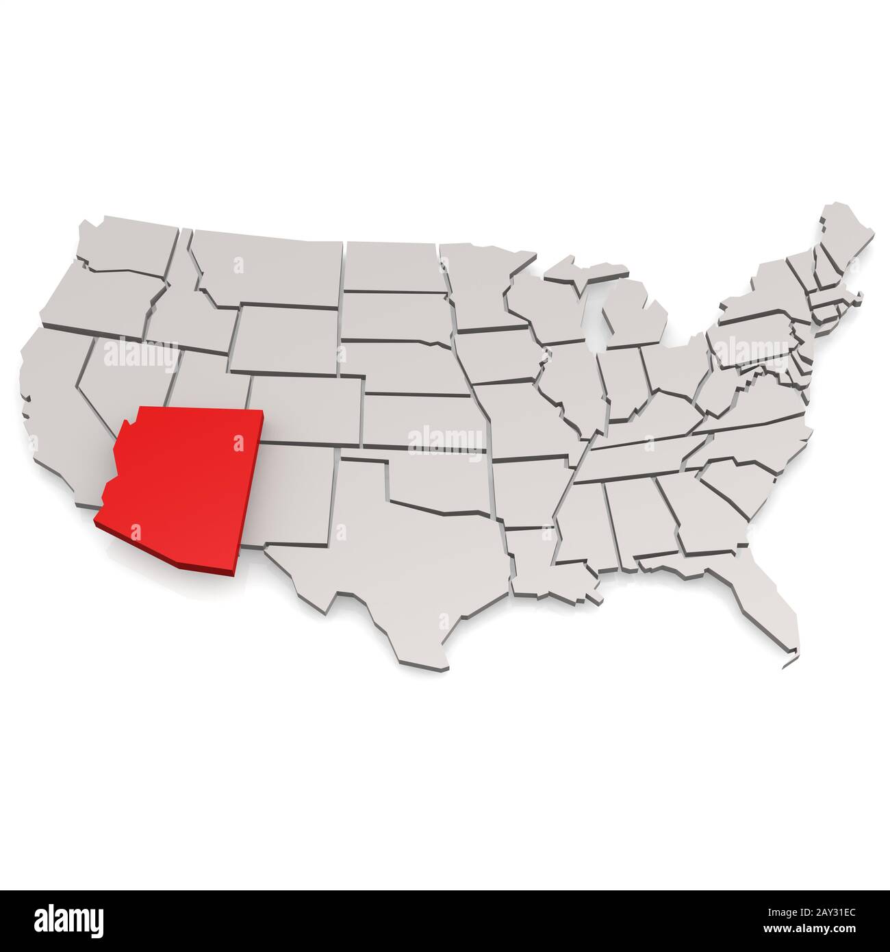 Arizona map outline hi-res stock photography and images - Alamy