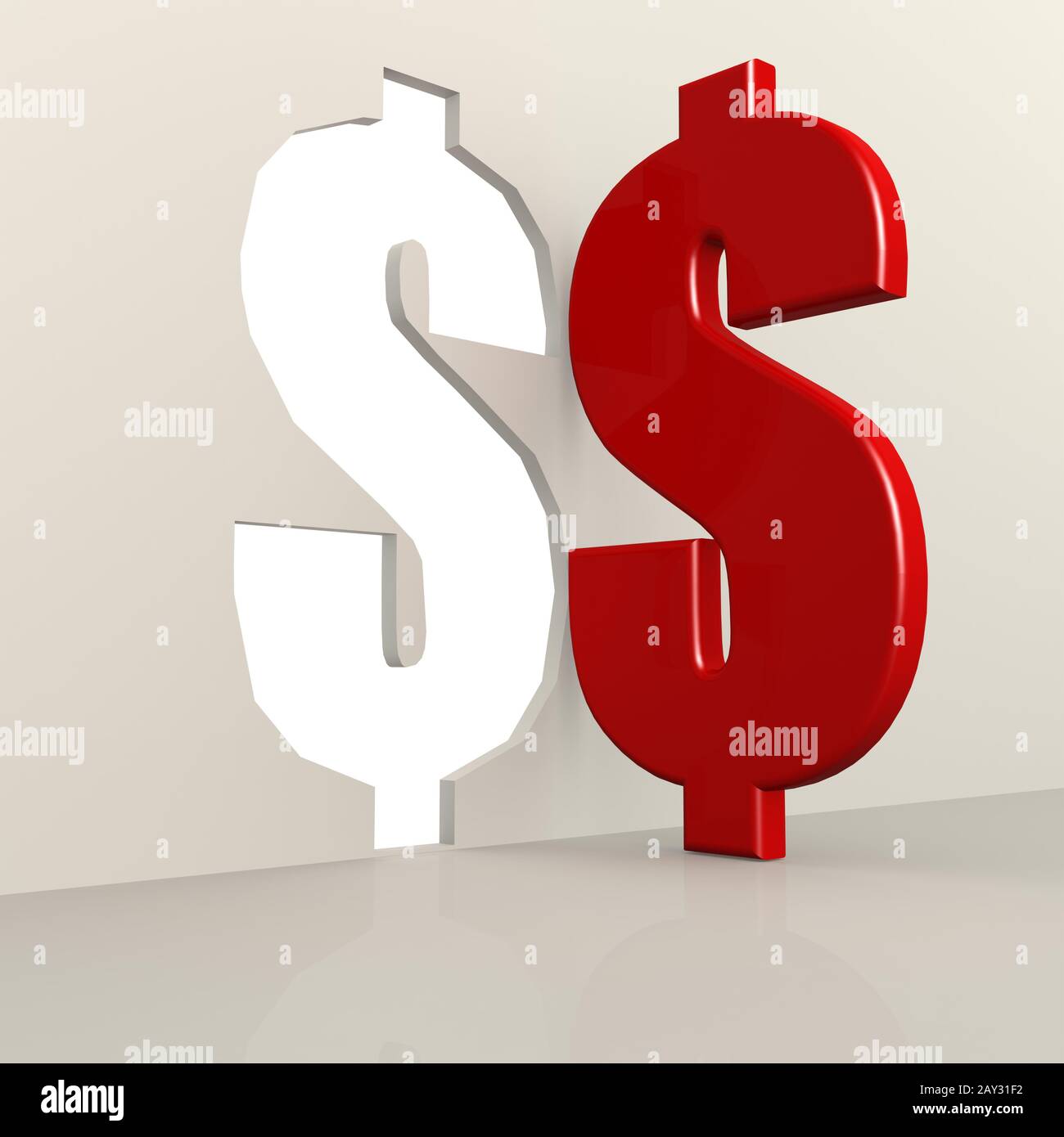 Red dollar sign Stock Photo - Alamy