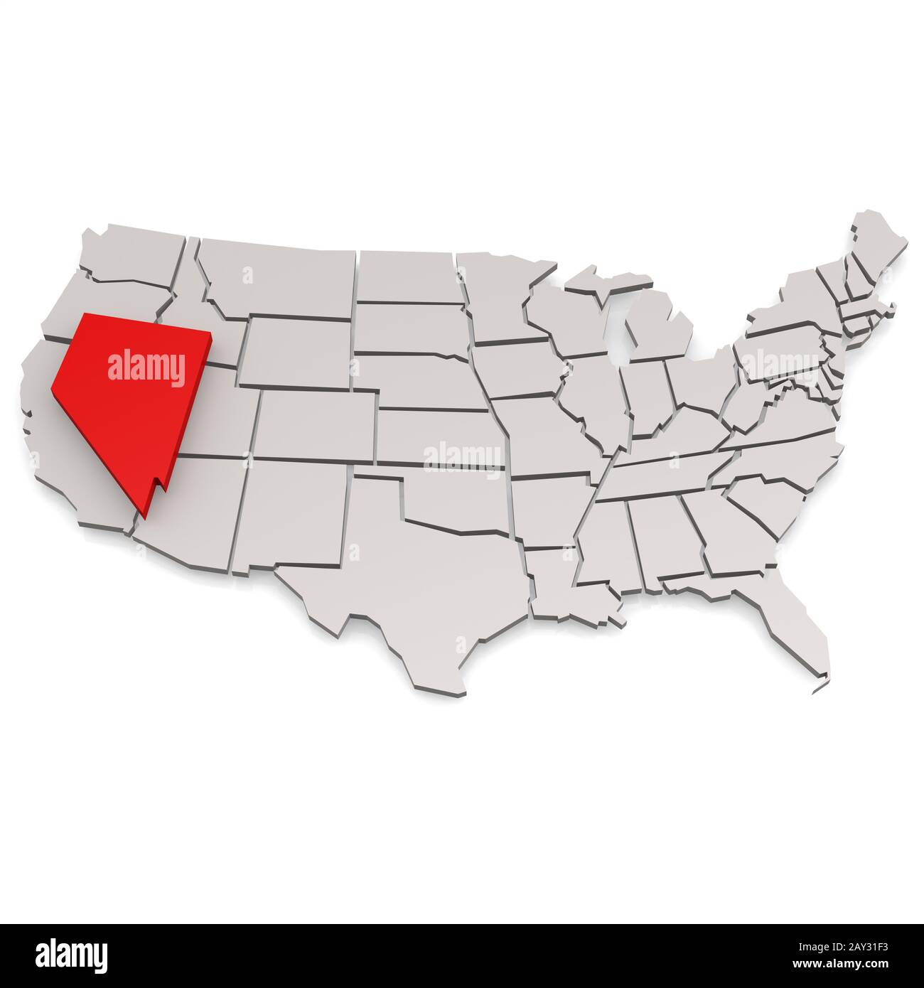 Nevada map Stock Photo - Alamy
