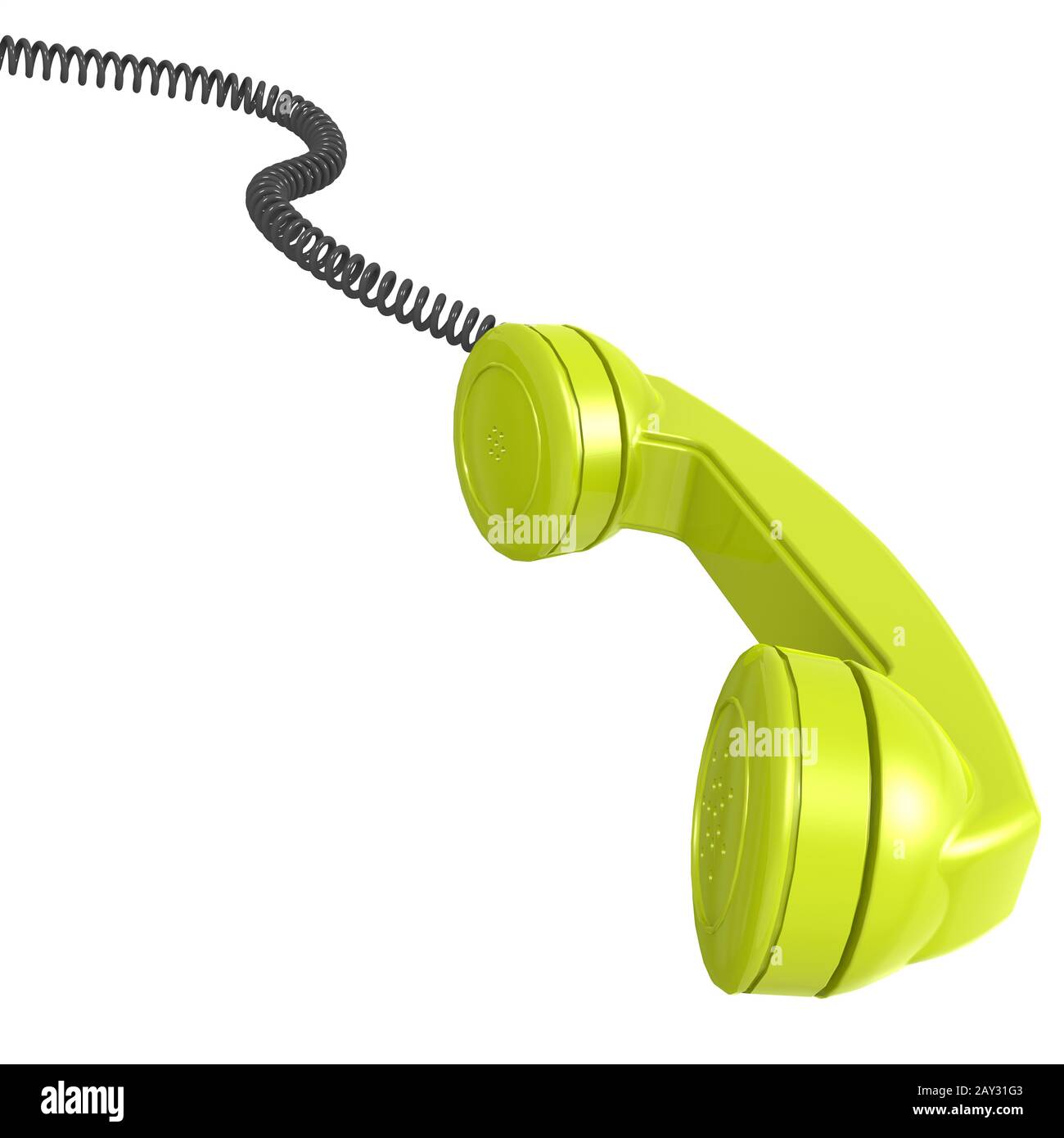 Green telephone receiver Stock Photo - Alamy
