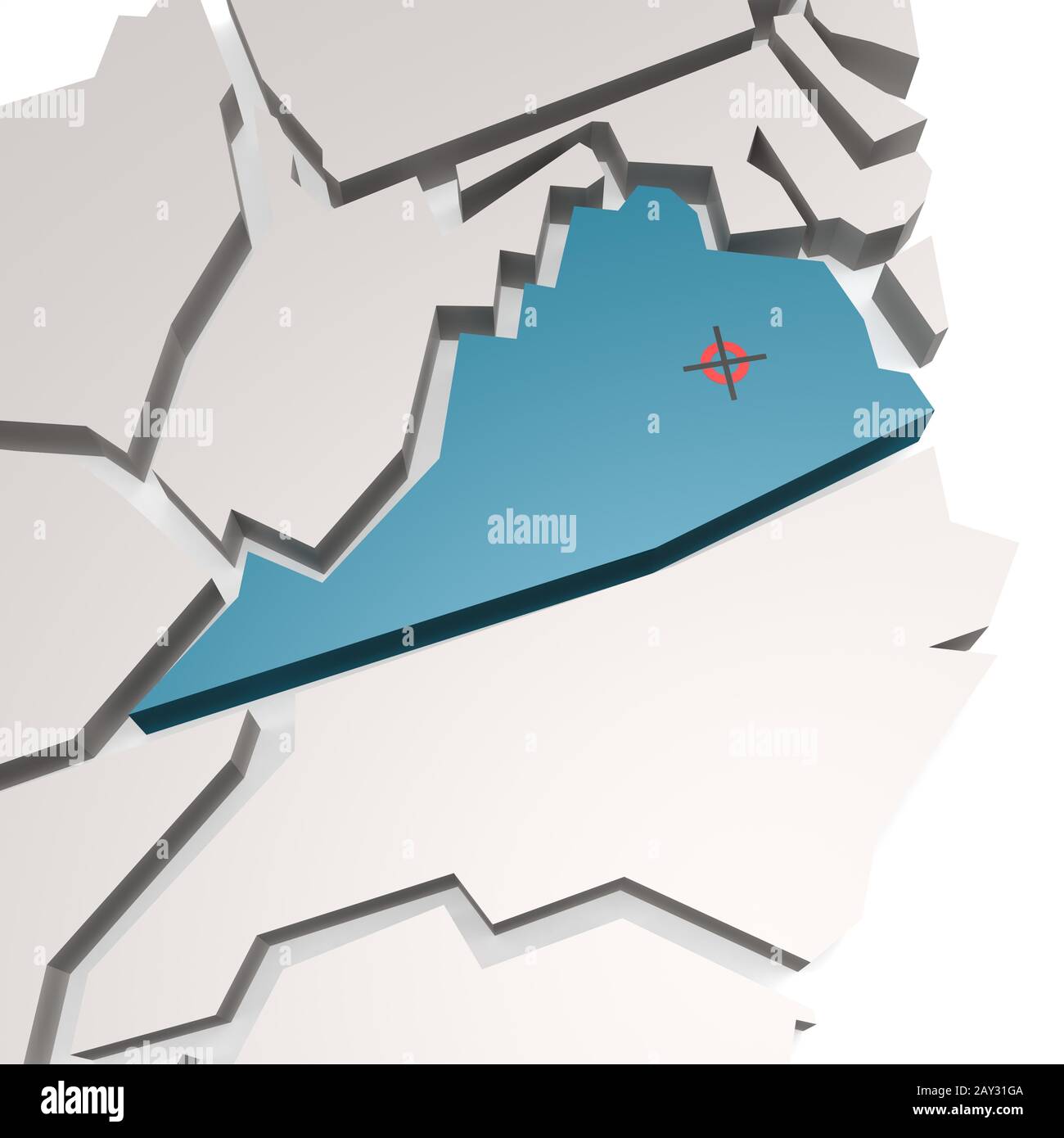 Map of virginia state outline hi-res stock photography and images - Alamy