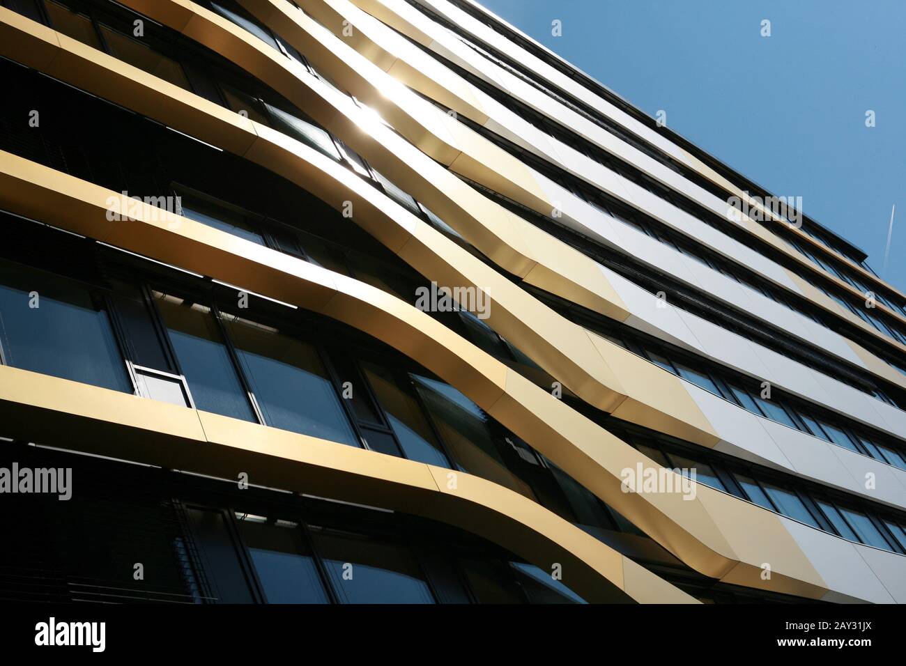 Facade with sun protection Stock Photo - Alamy