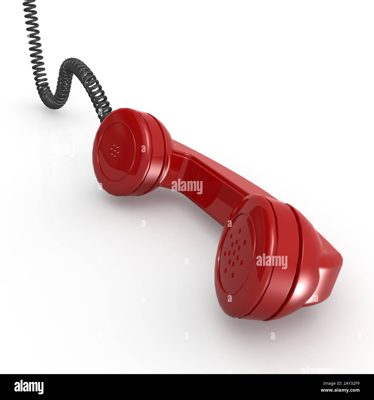 Red telephone receiver Stock Photo - Alamy