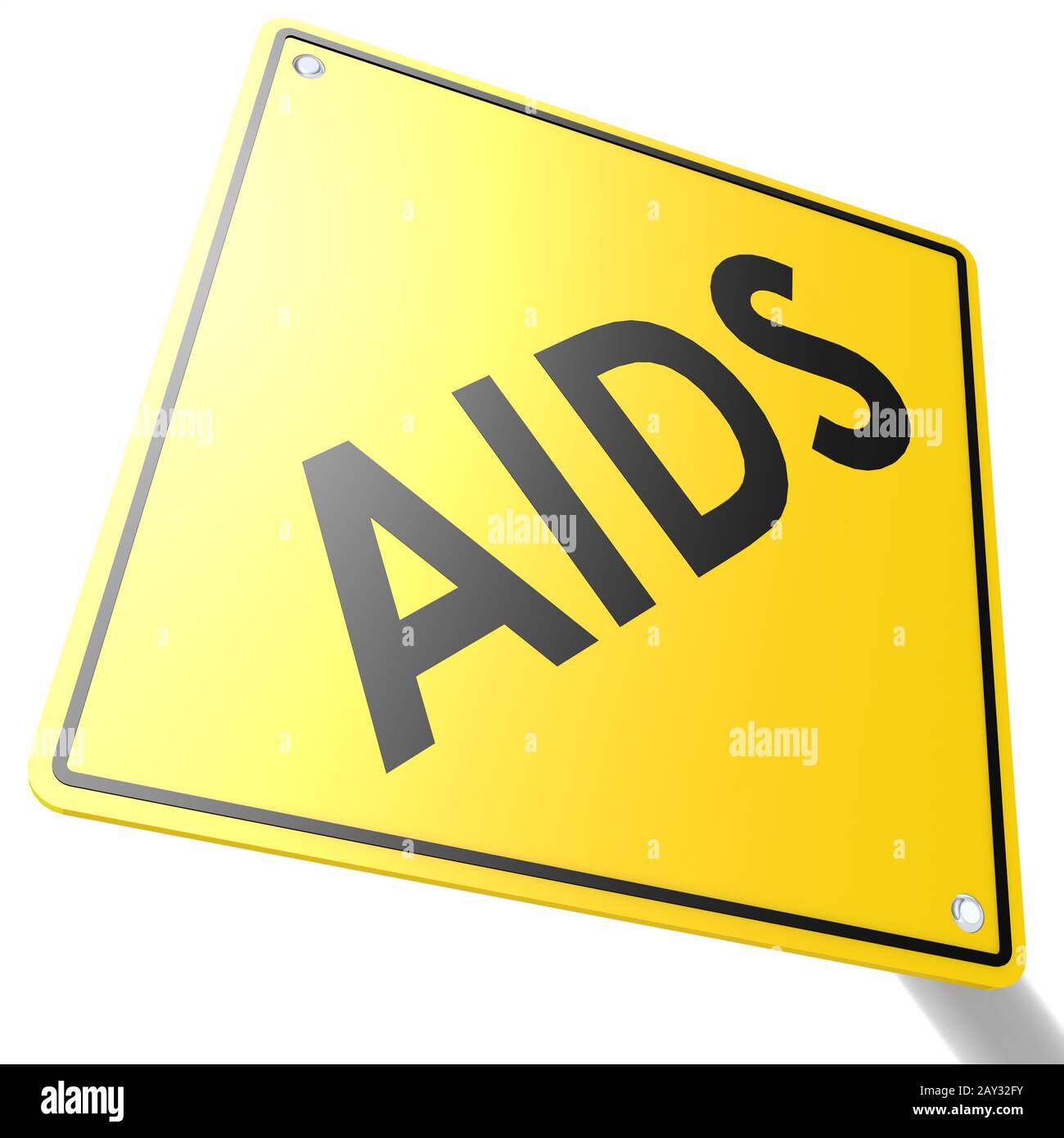Road sign with AIDS Stock Photo - Alamy