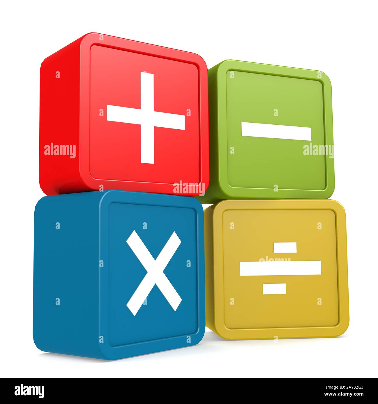 Math sign block Stock Photo - Alamy