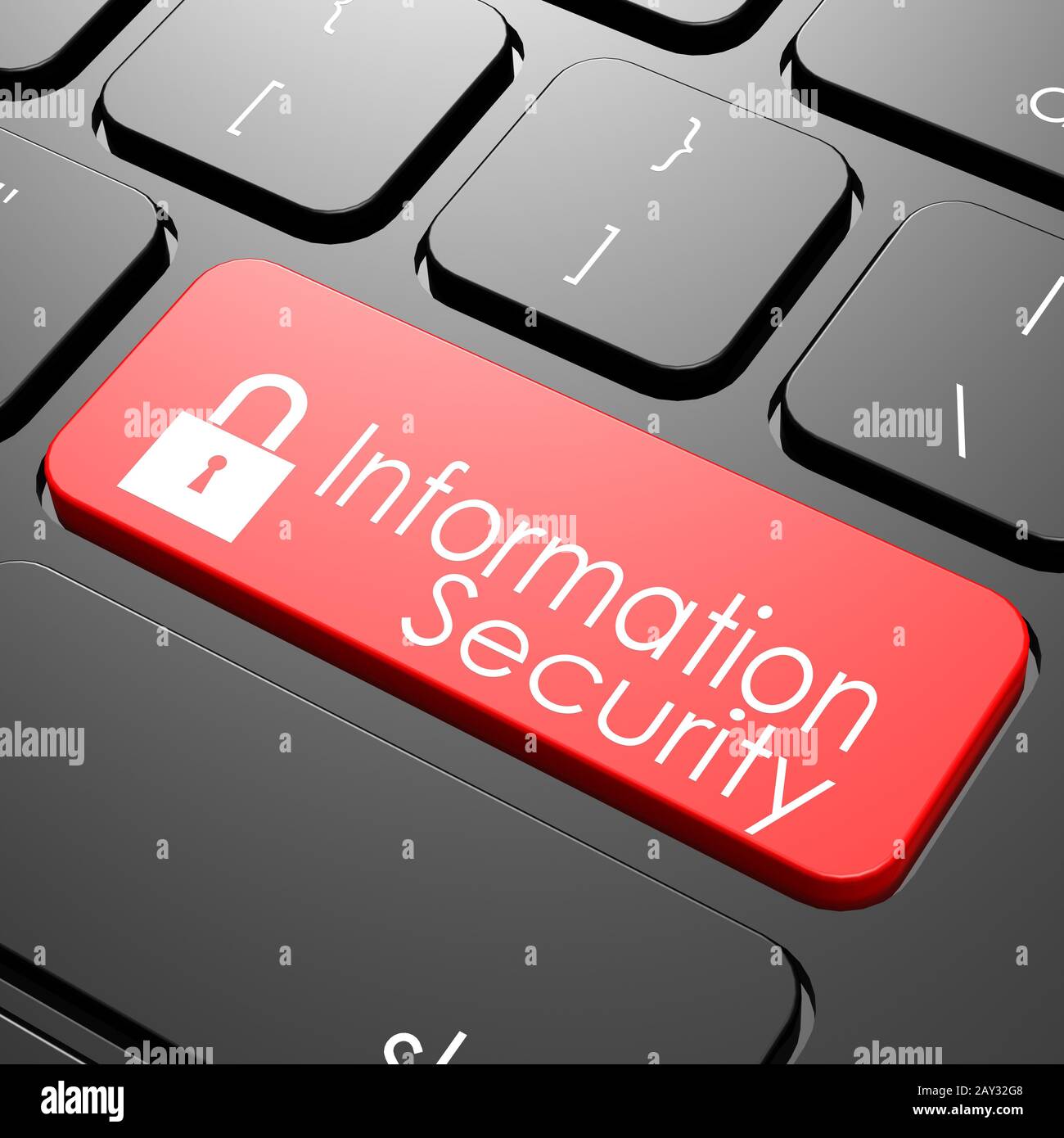 Information security keyboard Stock Photo - Alamy