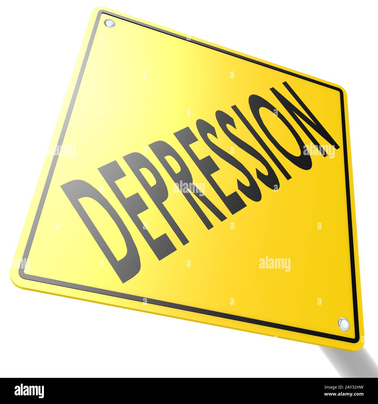 Road sign with depression Stock Photo - Alamy
