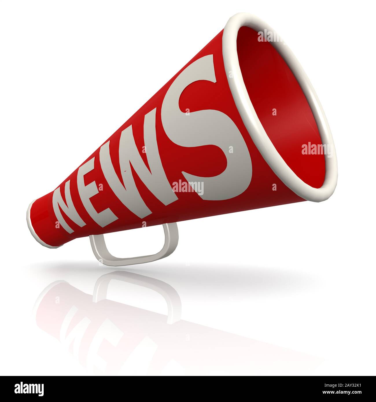 Red news megaphone Stock Photo - Alamy