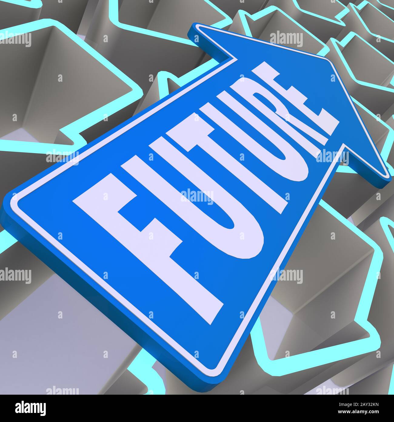 Future blue arrow Stock Photo - Alamy
