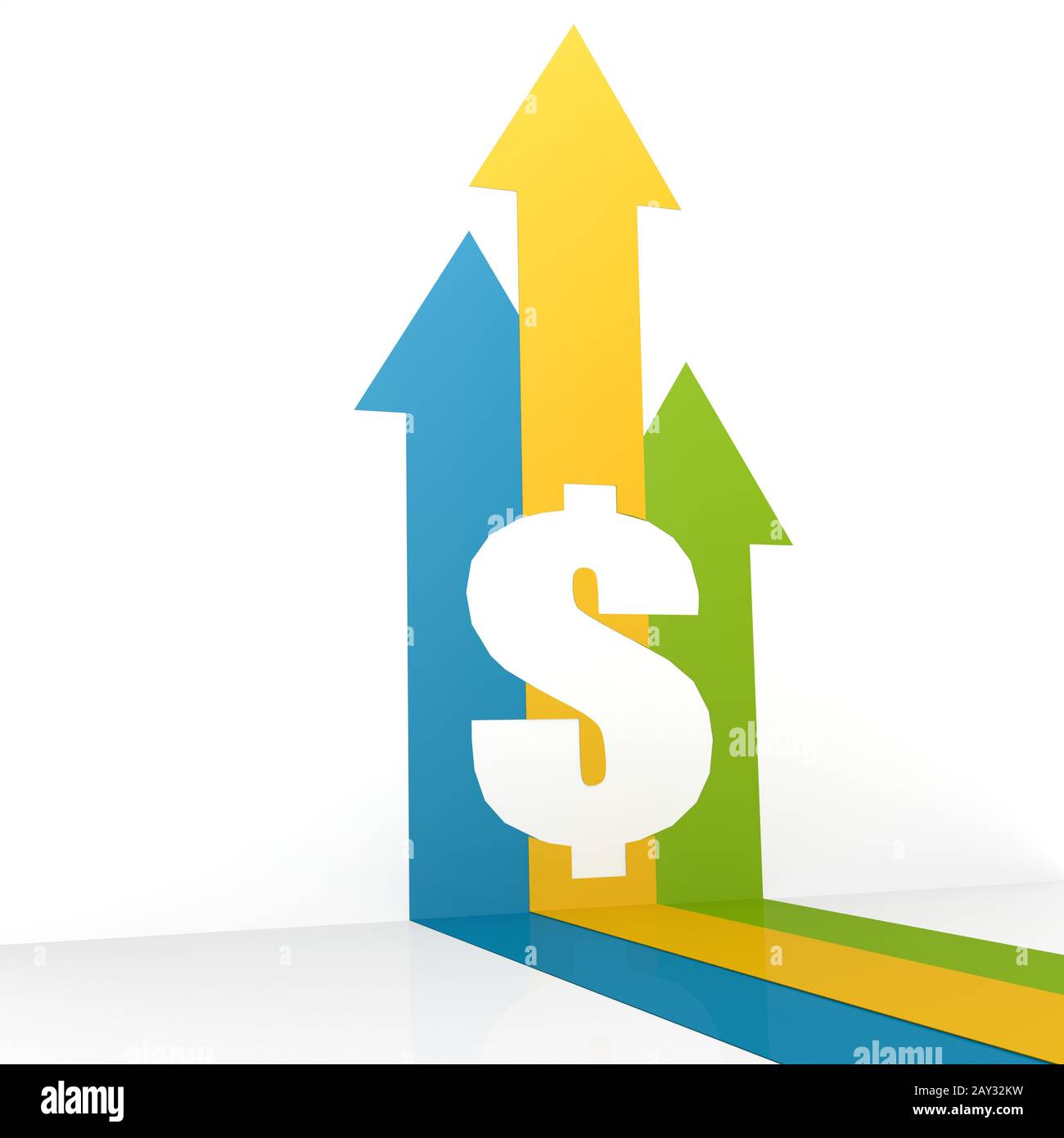 Dollar arrow up Stock Photo - Alamy