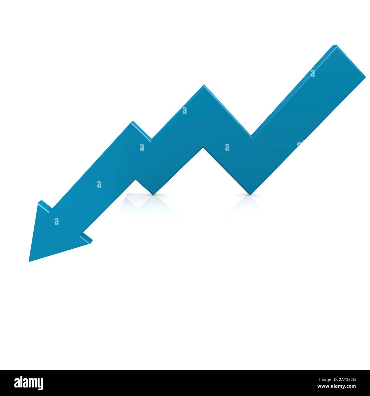 Blue decline chart Cut Out Stock Images & Pictures - Alamy