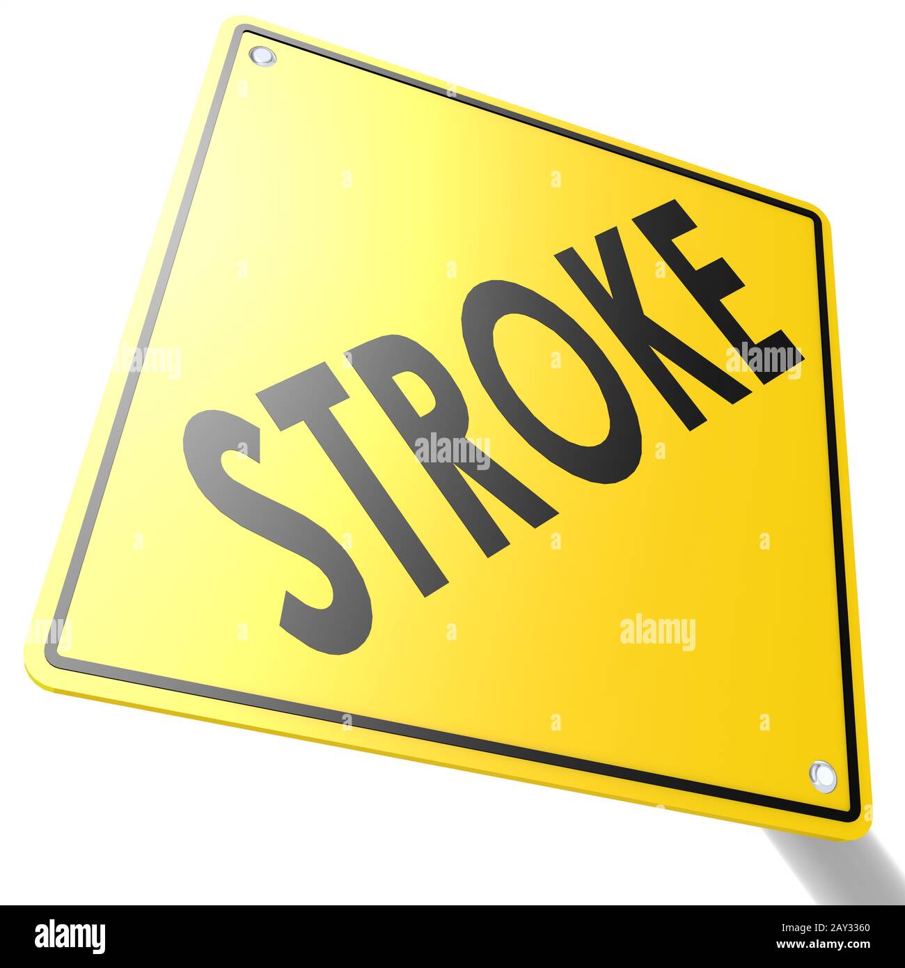 Road sign with stroke Stock Photo - Alamy