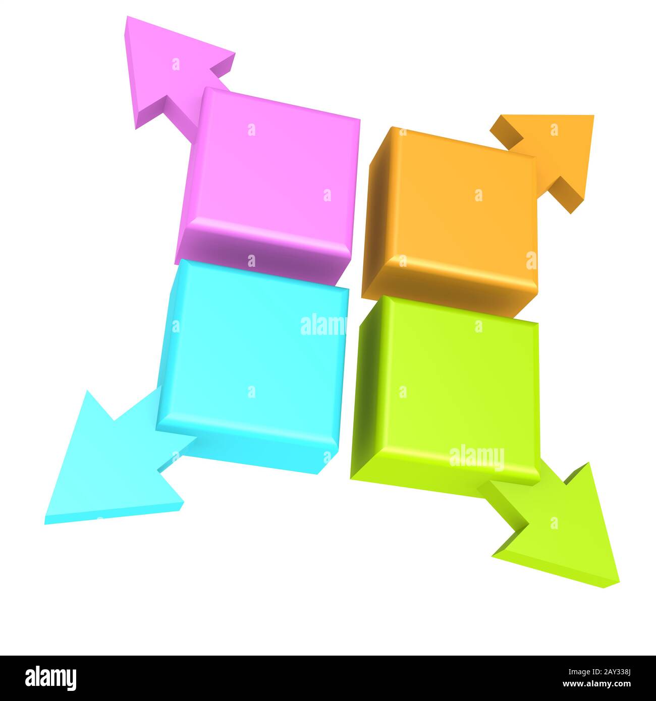 Graph arrow up and down Cut Out Stock Images & Pictures - Alamy