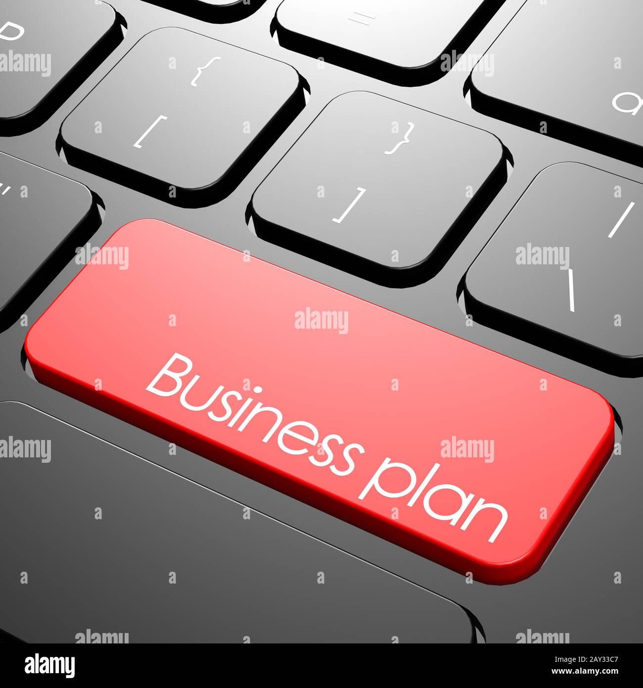 Business plan keyboard Stock Photo - Alamy