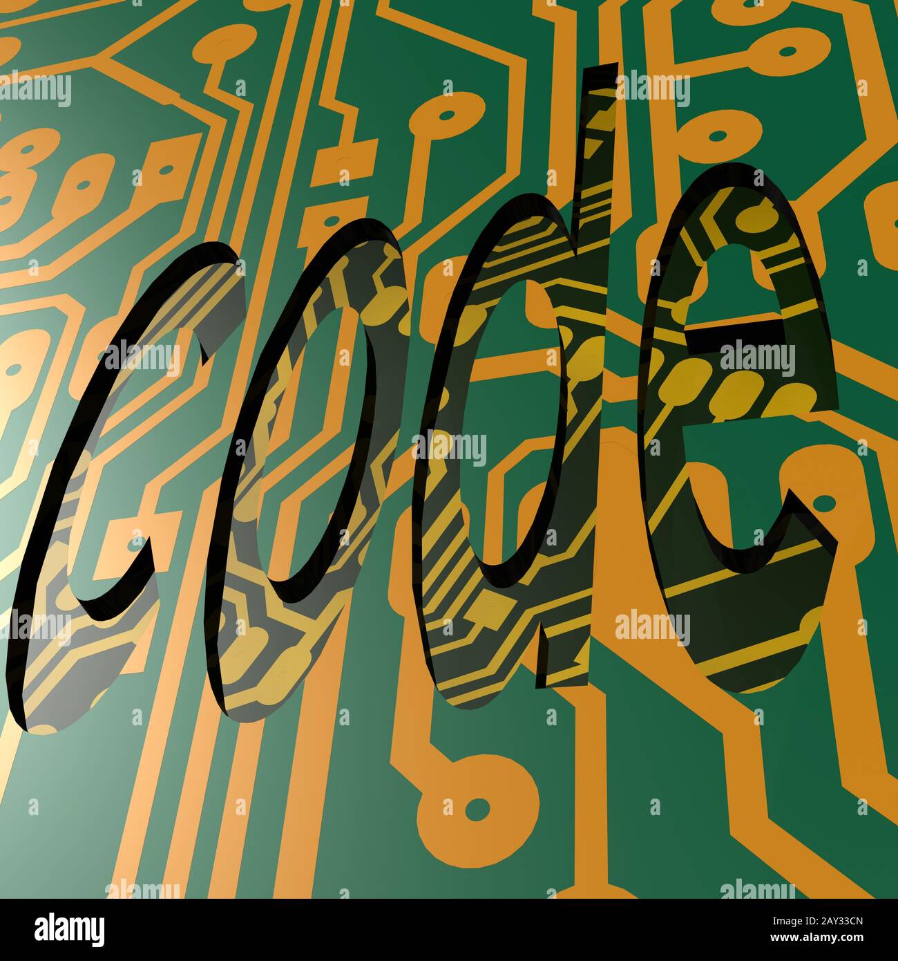 PCB and code word Stock Photo - Alamy