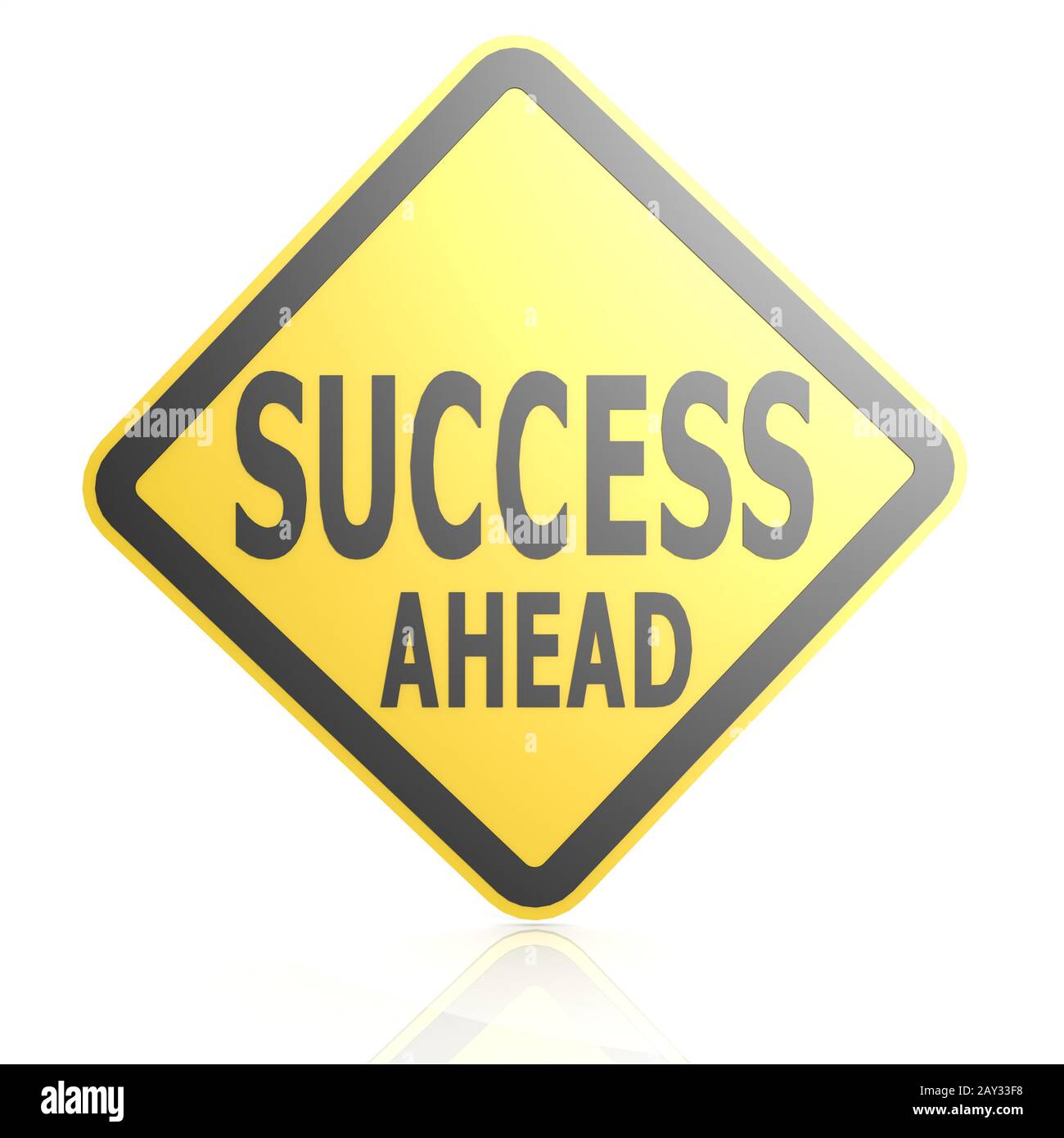 Success ahead road sign Stock Photo - Alamy