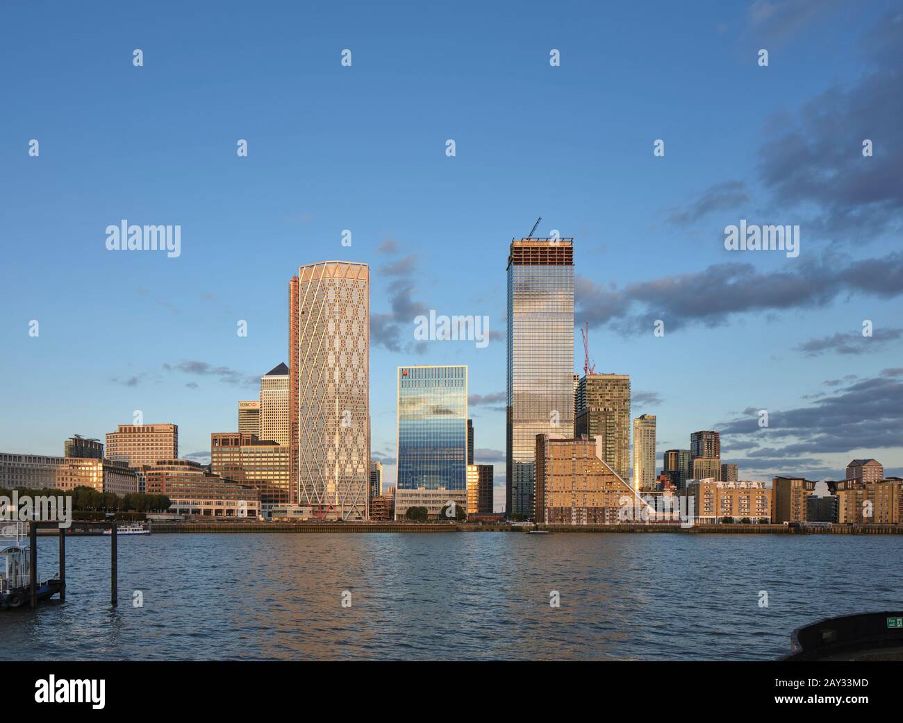 Wide contextual view across river - late afternoon. Newfoundland Tower ...