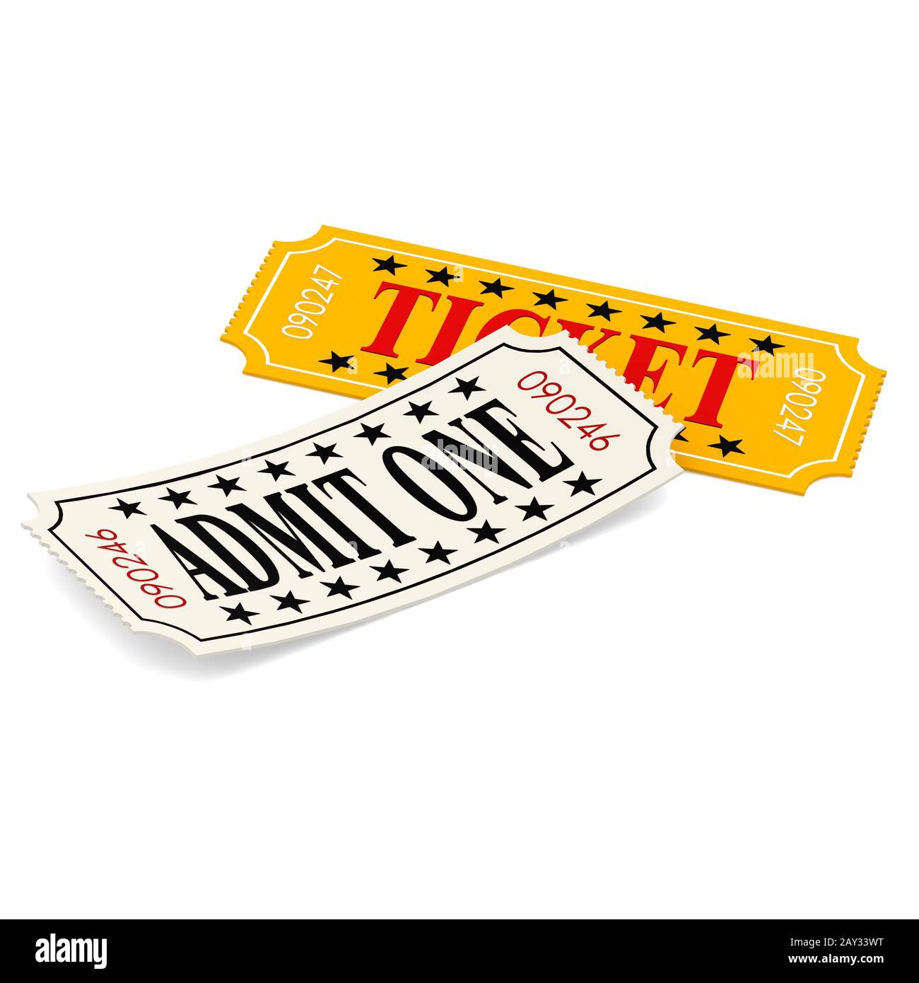 Admit two ticket Cut Out Stock Images & Pictures - Alamy