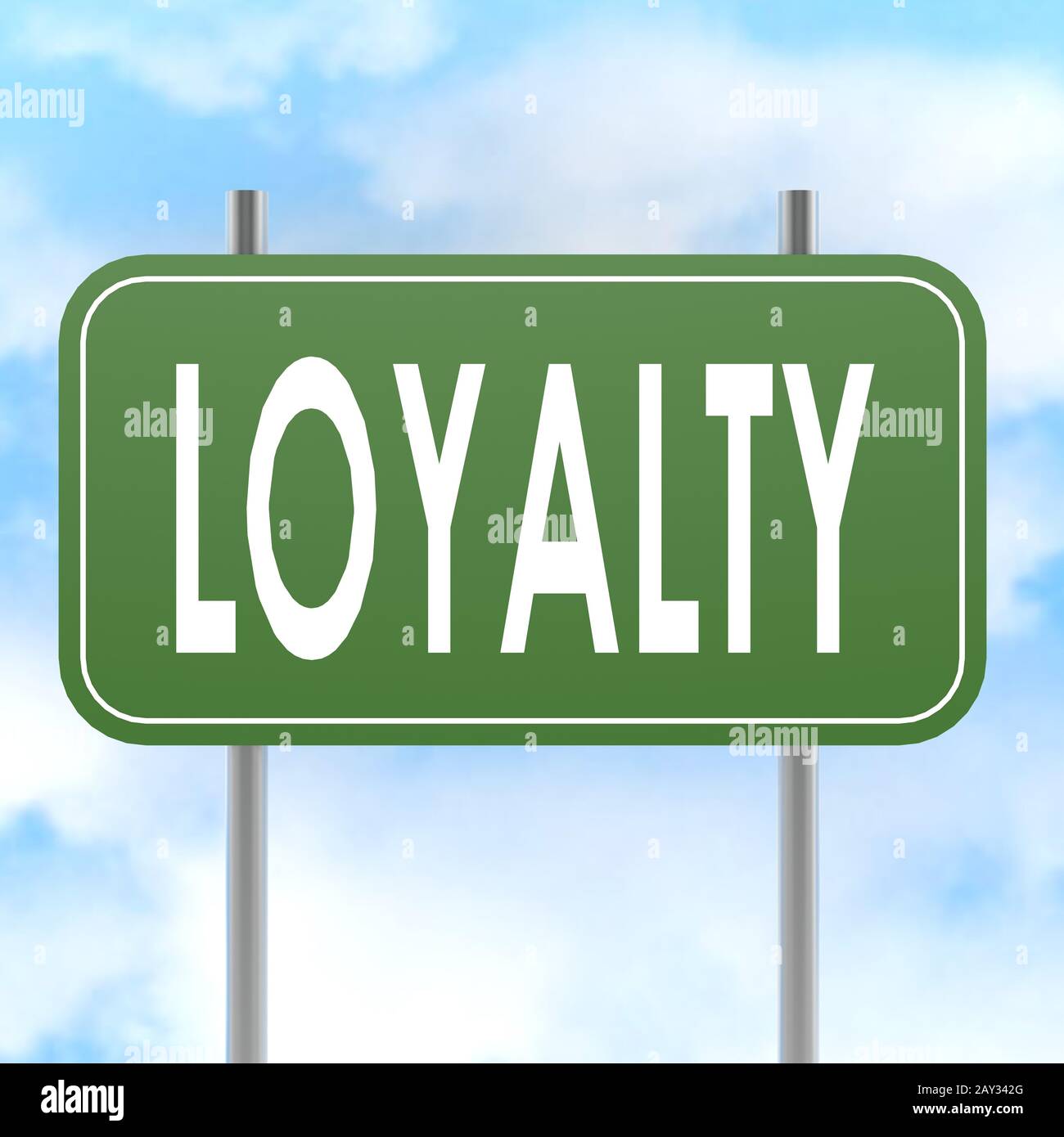 Loyalty road sign Stock Photo - Alamy