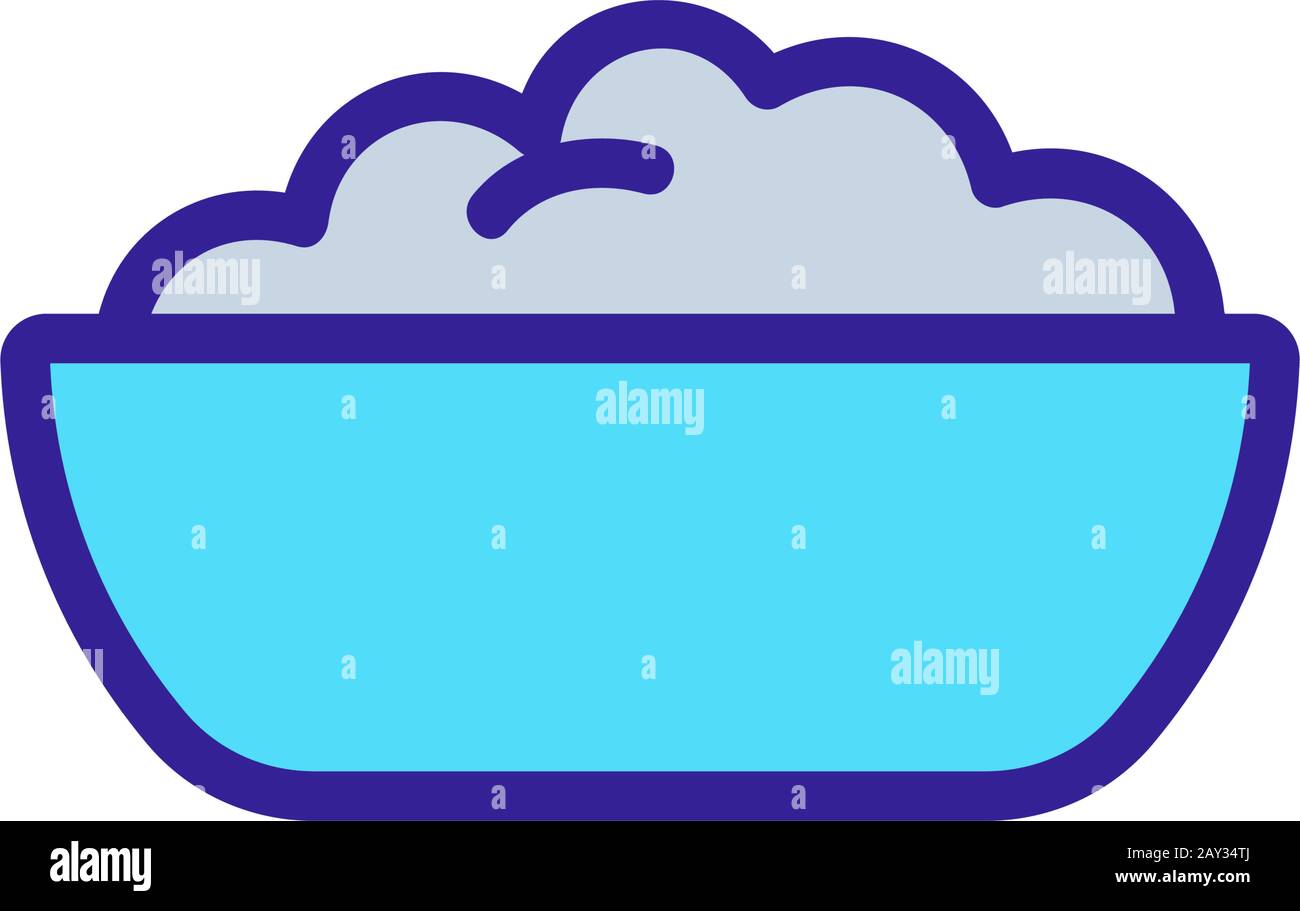 cottage cheese icon vector. Isolated contour symbol illustration Stock ...