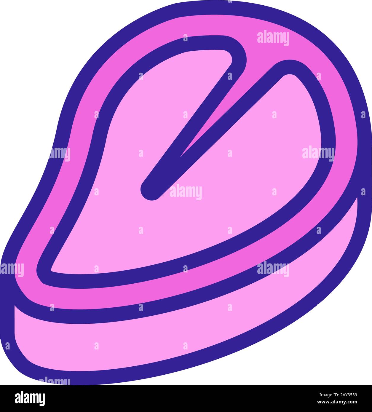 beef icon vector. Isolated contour symbol illustration Stock Vector ...