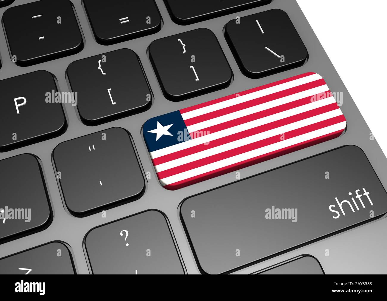 Flag liberia on computer hi-res stock photography and images - Alamy