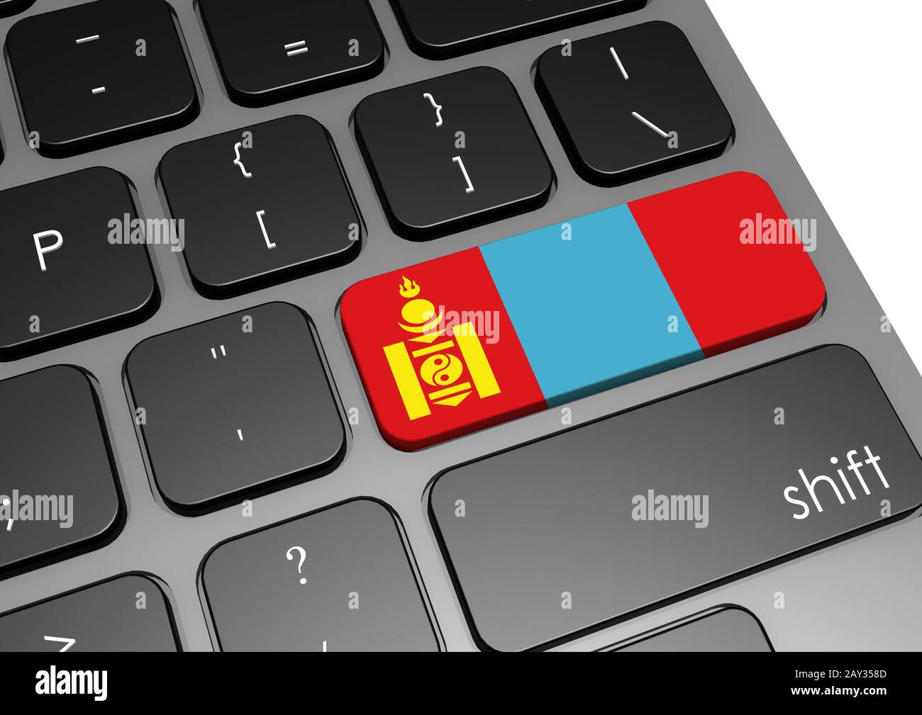 Keyboard mongolia flag on hi-res stock photography and images - Alamy