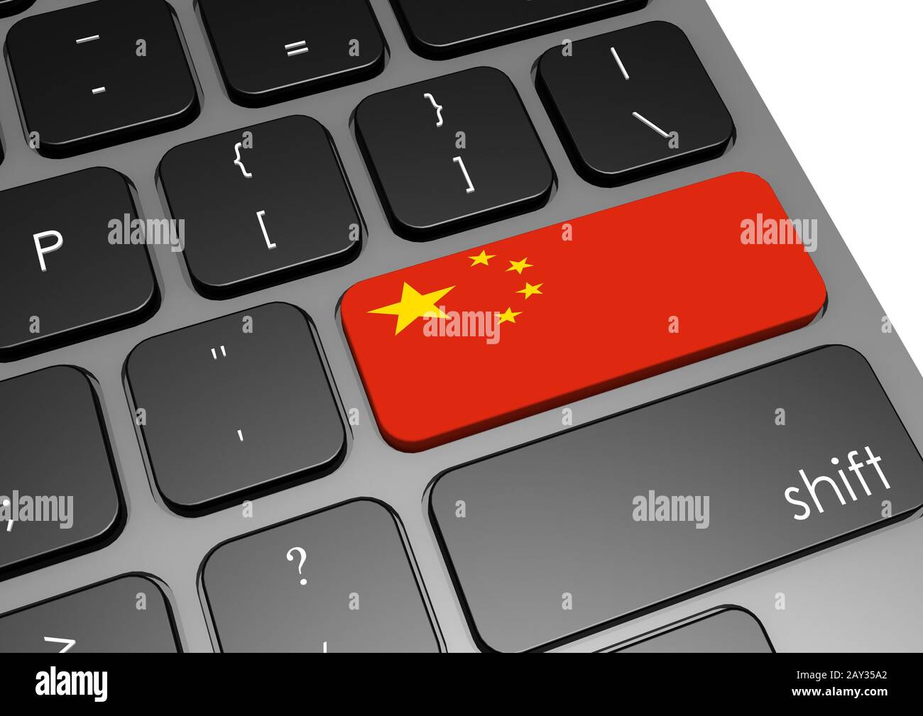 Computer keyboard key china hi-res stock photography and images - Alamy
