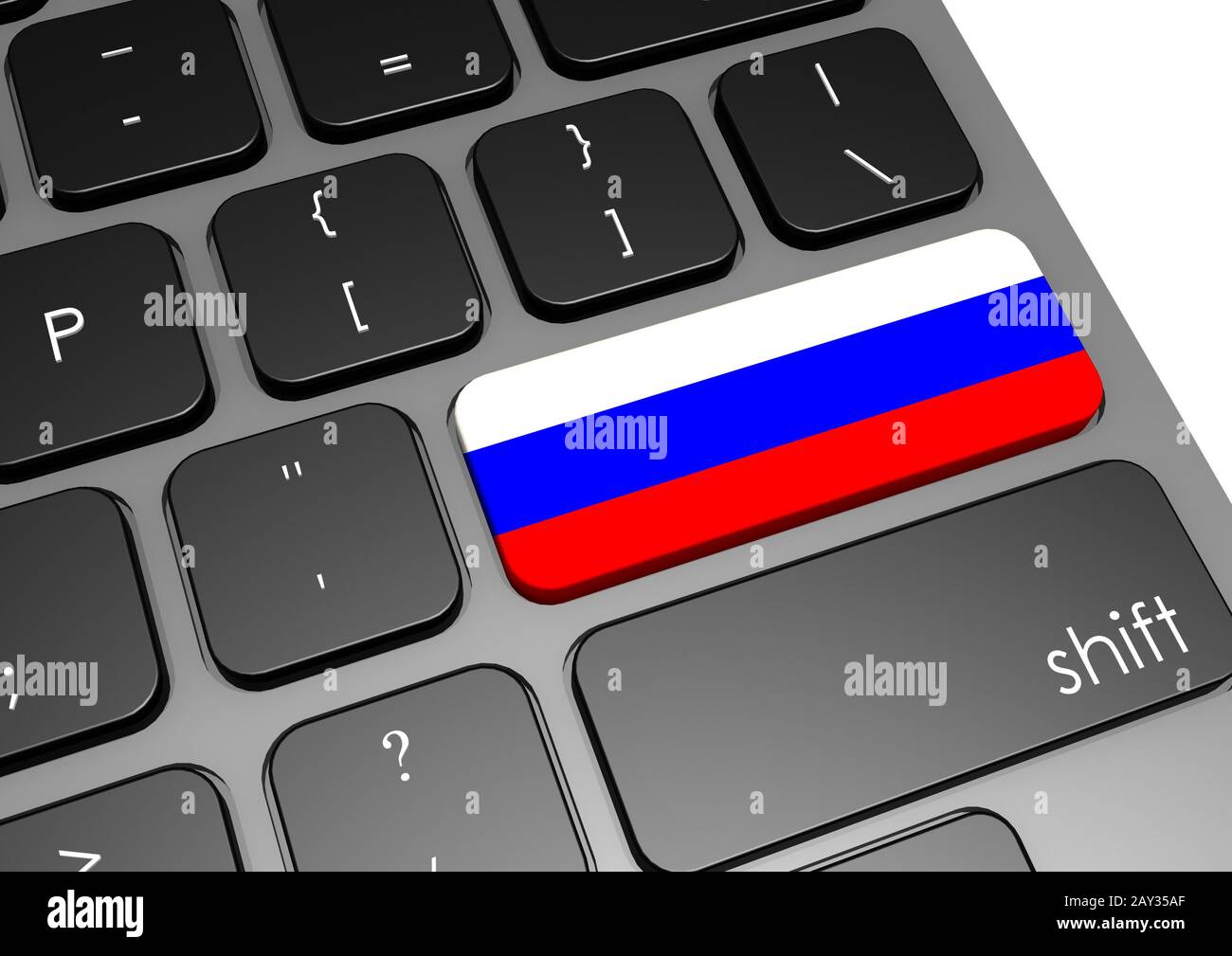Russia flag computer keyboard hi-res stock photography and images - Alamy