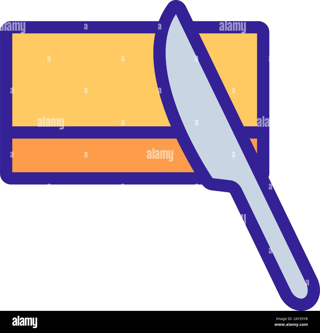 Butter is a butter icon vector. Isolated contour symbol illustration ...