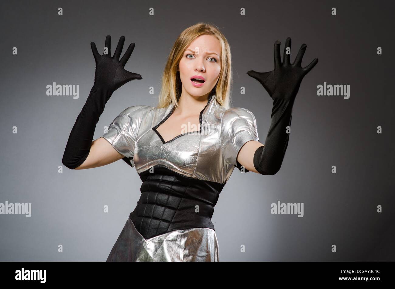 Tech woman in futuristic concept Stock Photo - Alamy
