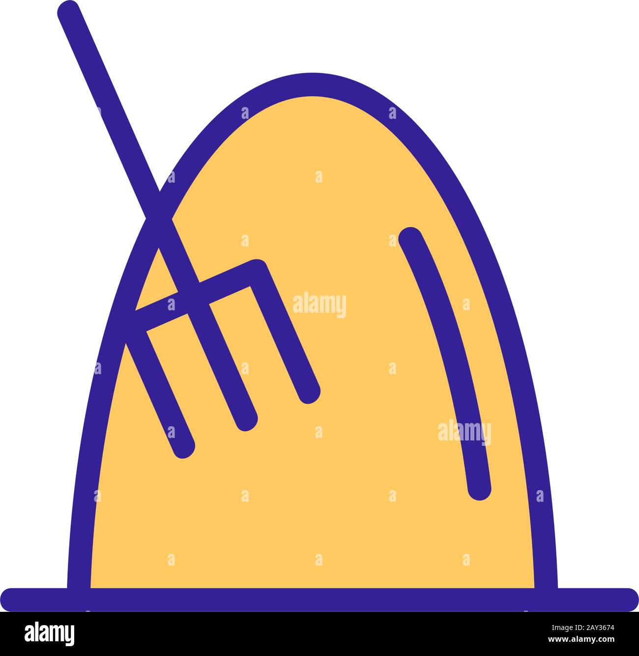 hay icon vector. Isolated contour symbol illustration Stock Vector ...