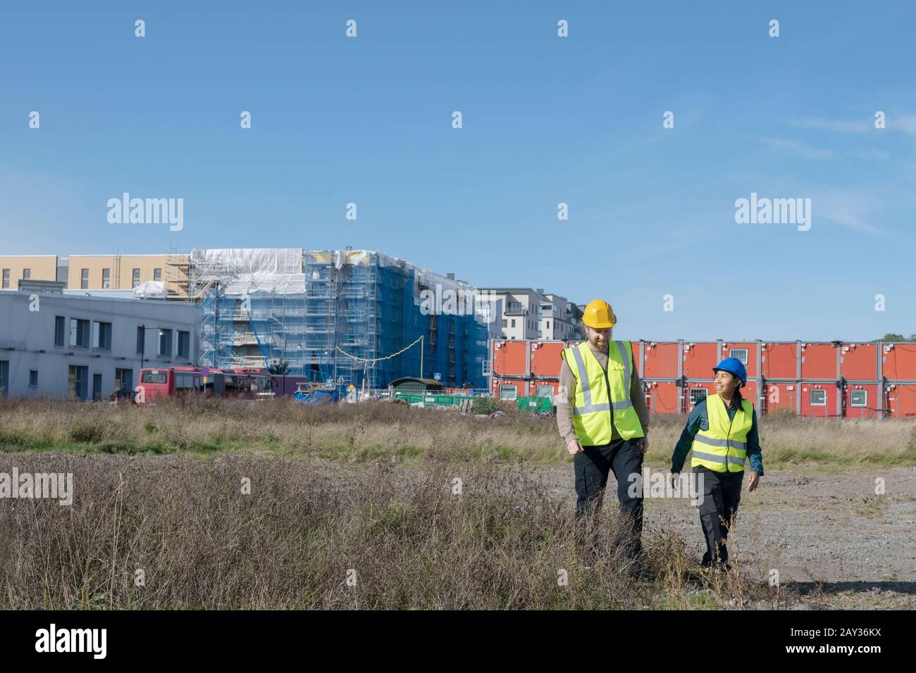 People on construction site Stock Photo - Alamy
