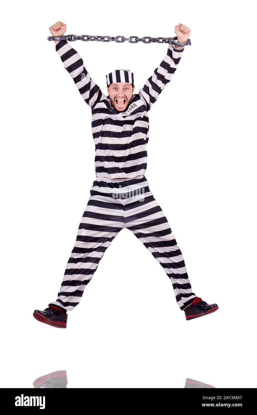 Prison inmate isolated on the white background Stock Photo - Alamy