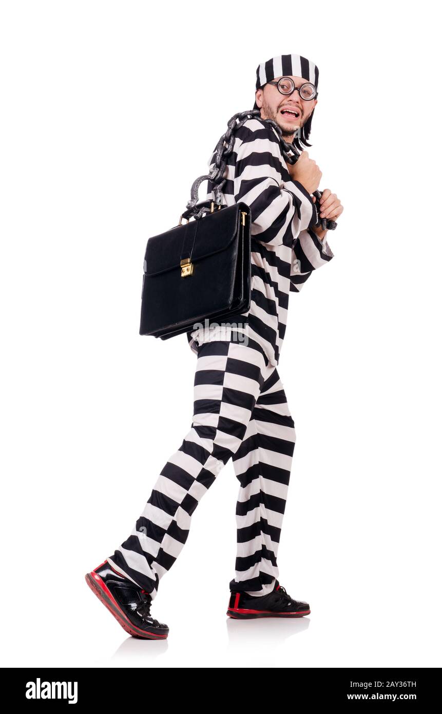 Prison inmate isolated on the white background Stock Photo - Alamy