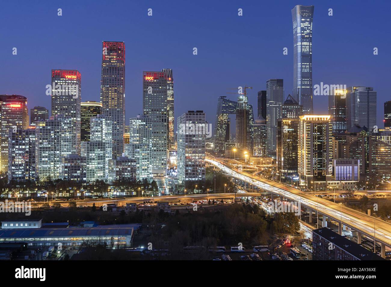Beijing, Beijing, China. 14th Feb, 2020. Beijing, CHINA-Night view of ...