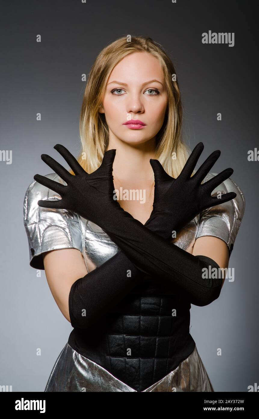 Tech woman in futuristic concept Stock Photo - Alamy
