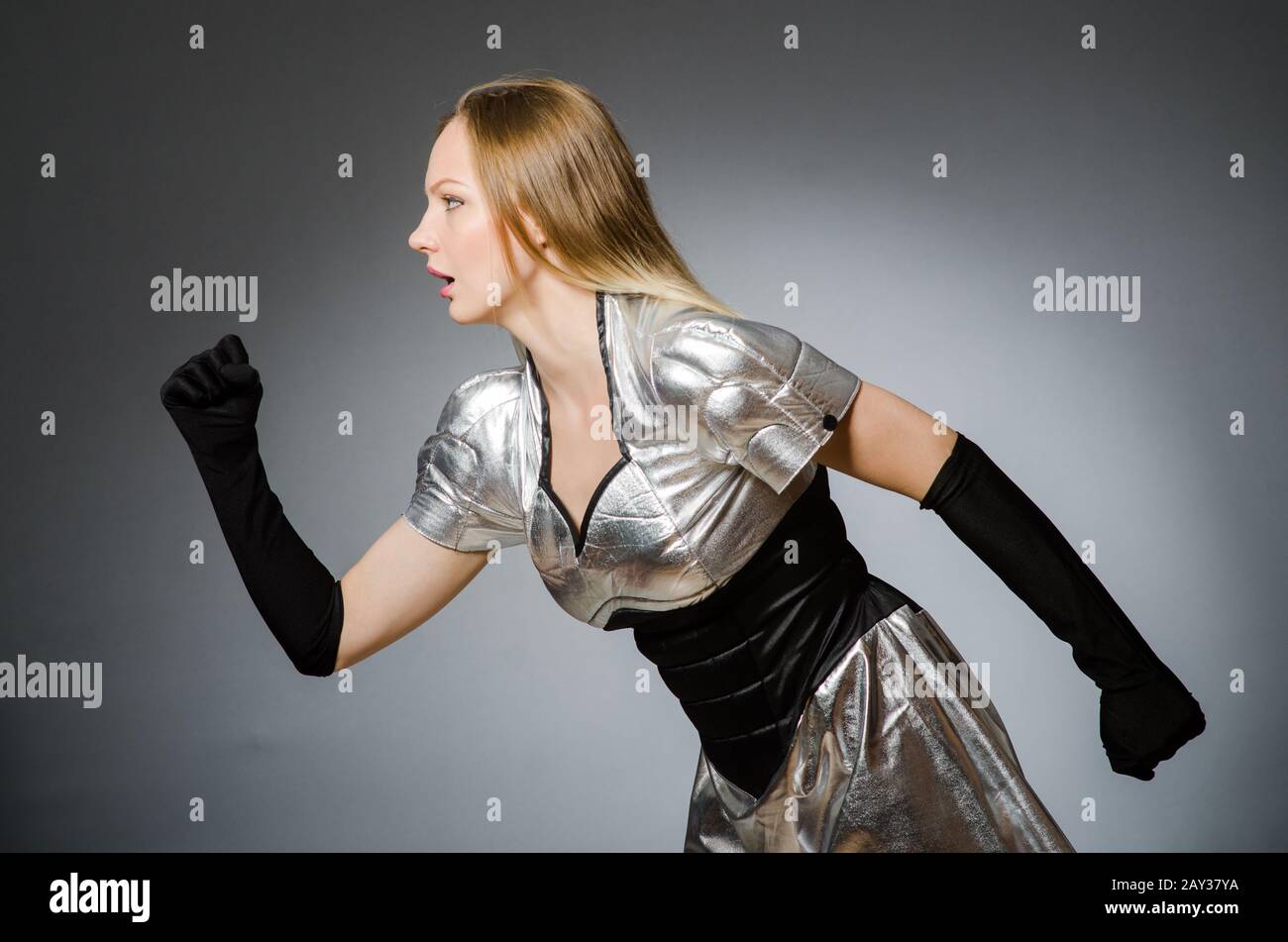 Tech woman in futuristic concept Stock Photo - Alamy
