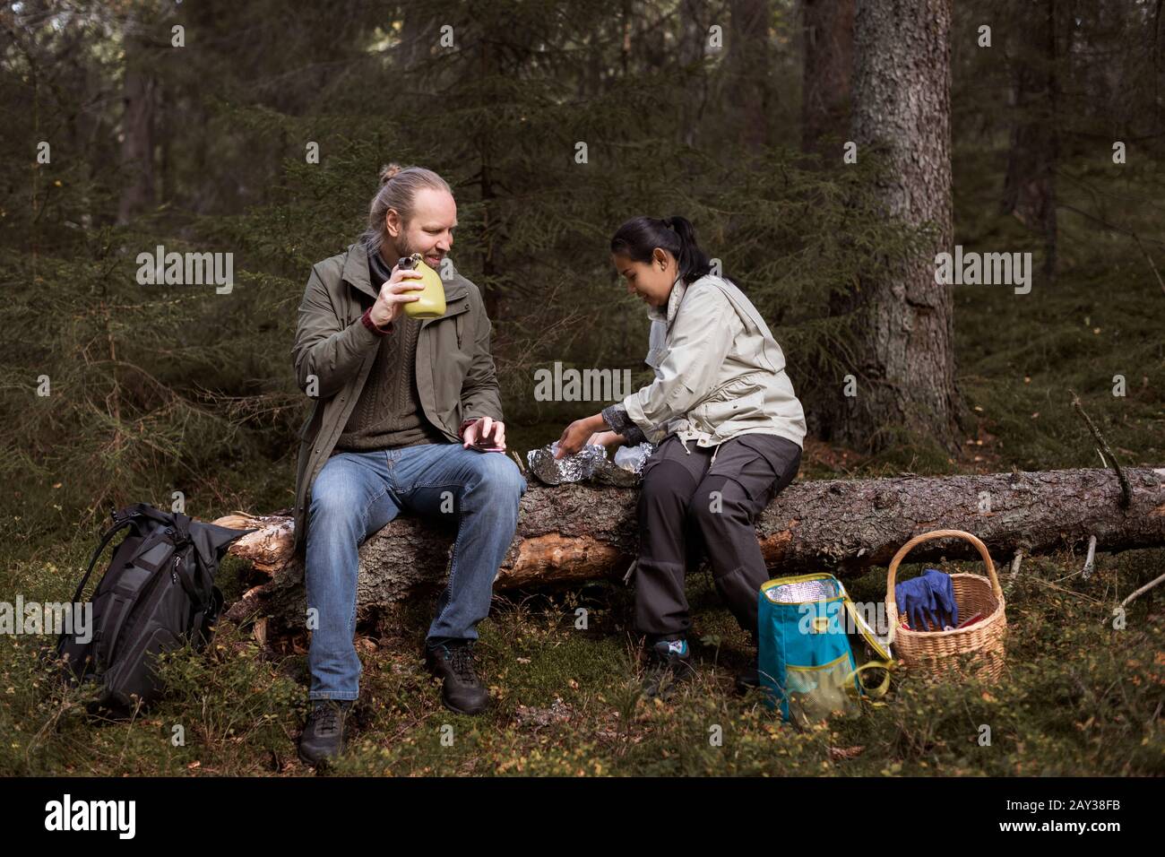 Picnic in forest hi-res stock photography and images - Alamy