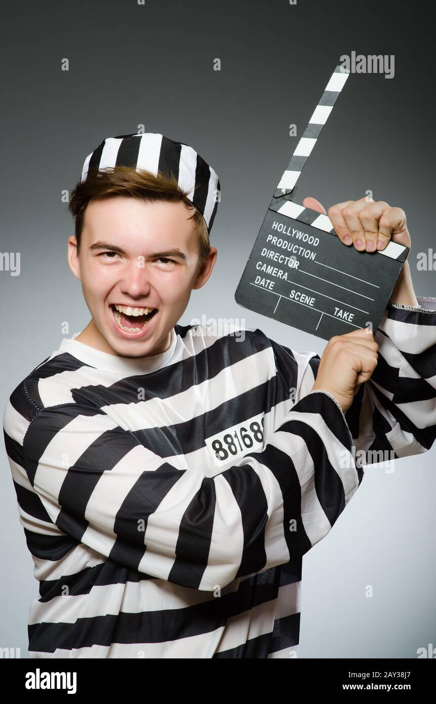 Prison inmate in funny concept Stock Photo - Alamy