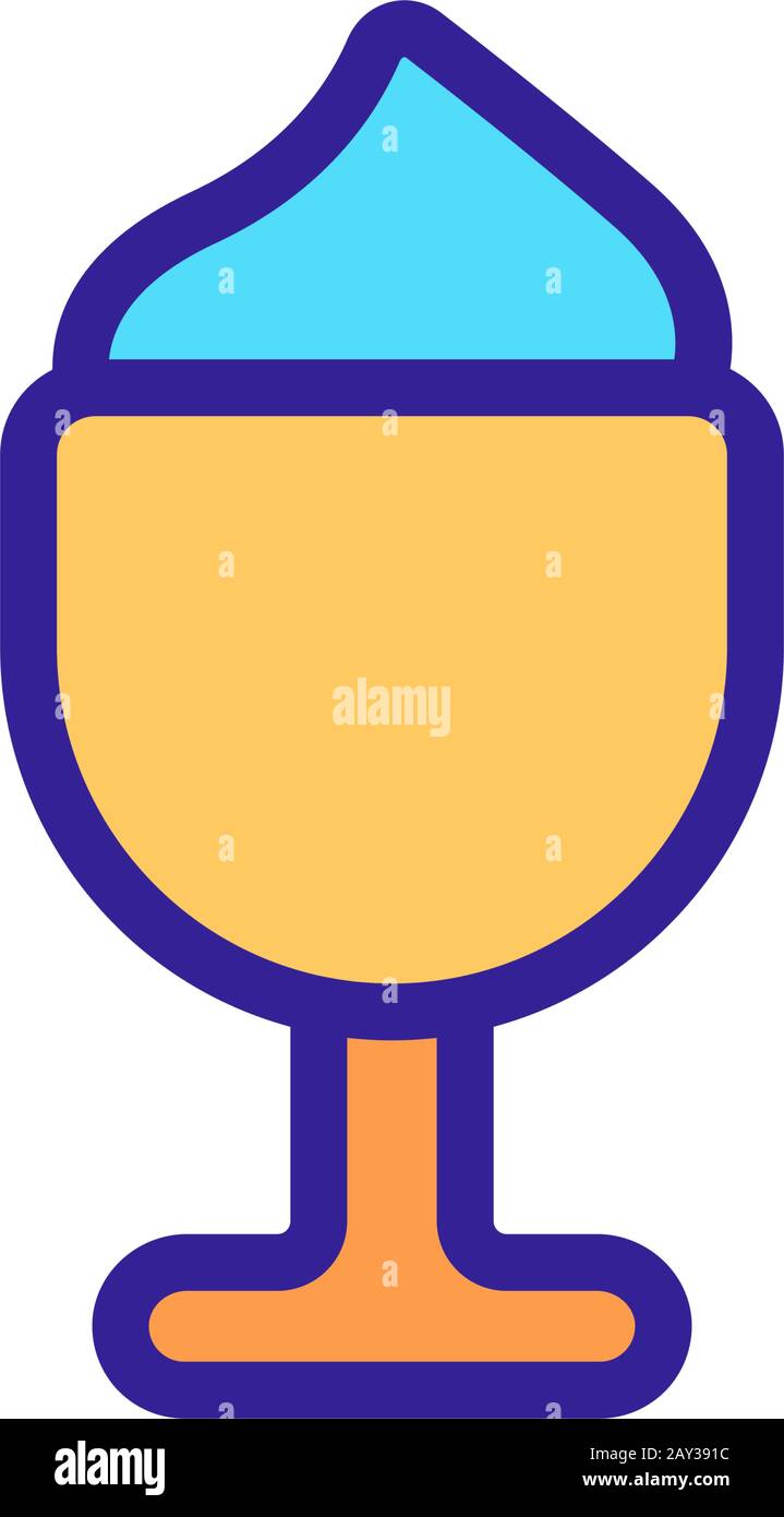 Yogurt icon vector. Isolated contour symbol illustration Stock Vector ...