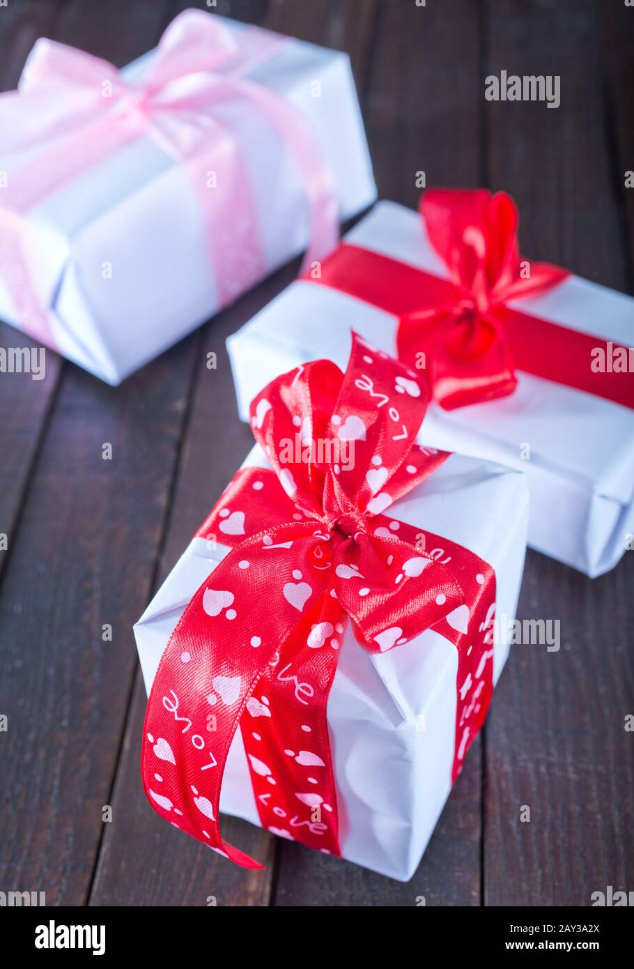 boxes for present Stock Photo - Alamy