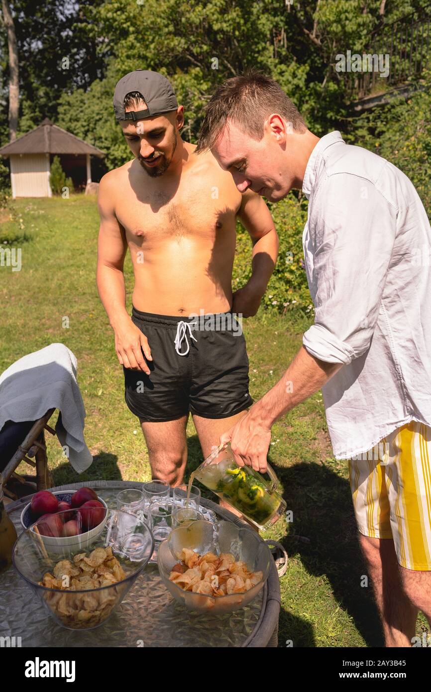 Men in trunks hi-res stock photography and images - Alamy